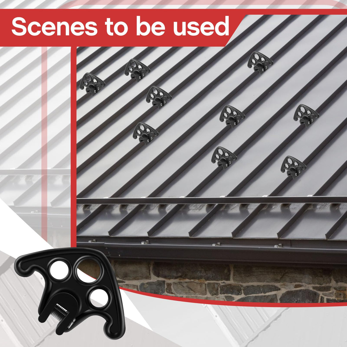 Taiyin 80 Pieces Snow Guards for Metal Roofs Plastic Roof Ice Guard Me ...