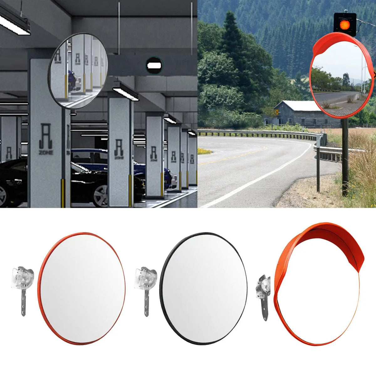 Convex Mirror for Traffic and Safety | Adjustable Wide-Angle Mirror for ...