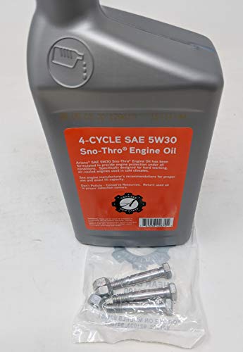 Ariens Deluxe Snowblower 3-Pack Shear Bolt and SAE 5W-30 Sno-Thro Engi ...