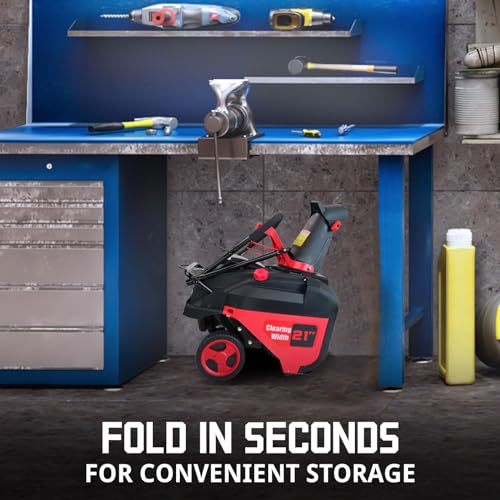 PowerSmart 21 Inch Snow Blower Gas Powered, 212cc 4-Stroke Engine with ...